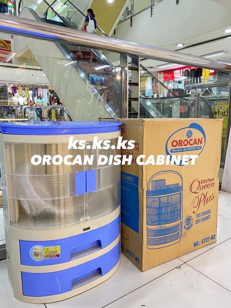 Orocan Kitchen Queen Plus Dish Cabinet, Furniture & Home Living ...