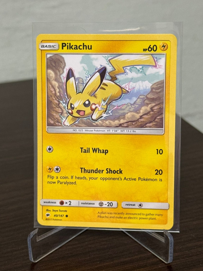 Pikachu 40/147 Pokemon Burning Shadows, Hobbies & Toys, Toys & Games on ...