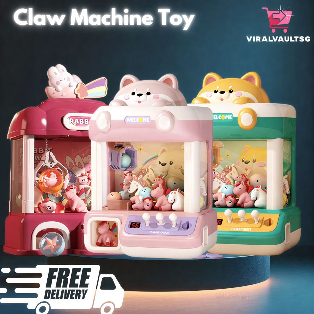 Qilemeng Mini Claw Machine Toy with Plushies for kids birthday gift ...