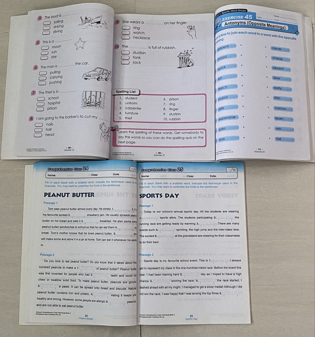 SAP Education Learning Vocabulary book 1 and 2 & Conquer Comprehension ...