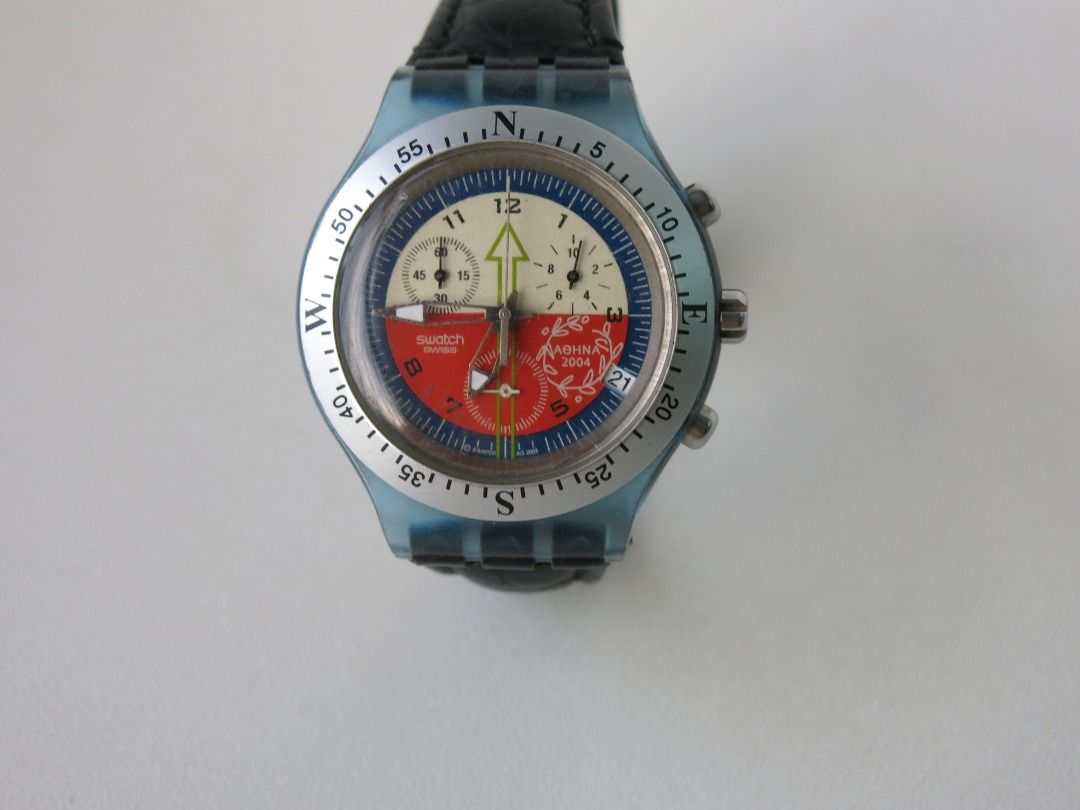 Swatch Chronograph Athens 2004 Olympic Games Watch, Men's Fashion ...