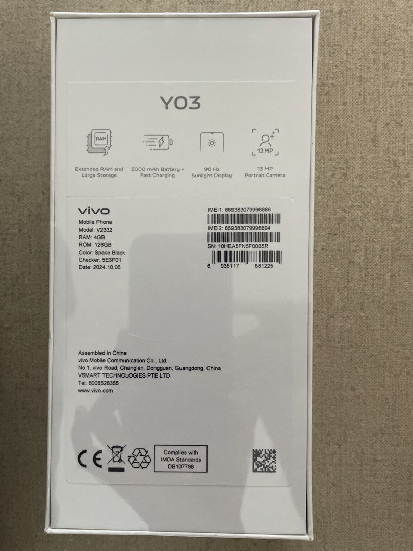 Vivo Y03 128GB Space Black, Mobile Phones & Gadgets, Mobile Phones ...