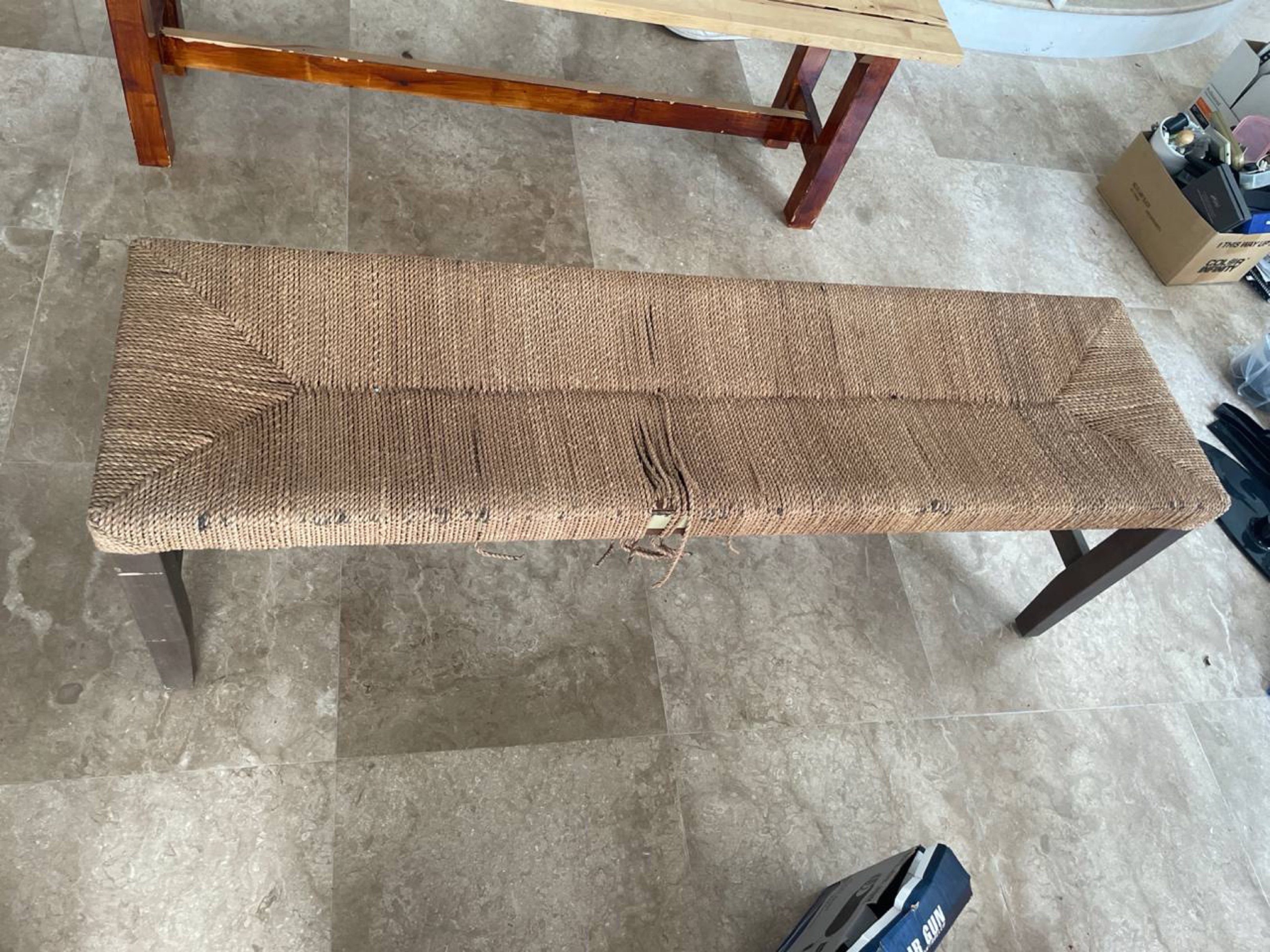 Woven Rope Bench, Furniture & Home Living, Furniture, Chairs on Carousell