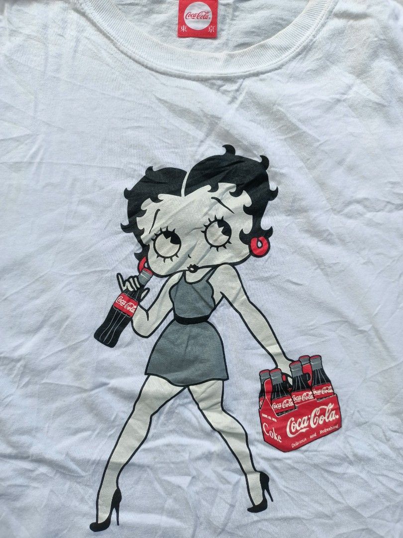 Coca-Cola Betty Boop Long Sleeve T-shirt, Men's Fashion, Tops & Sets ...