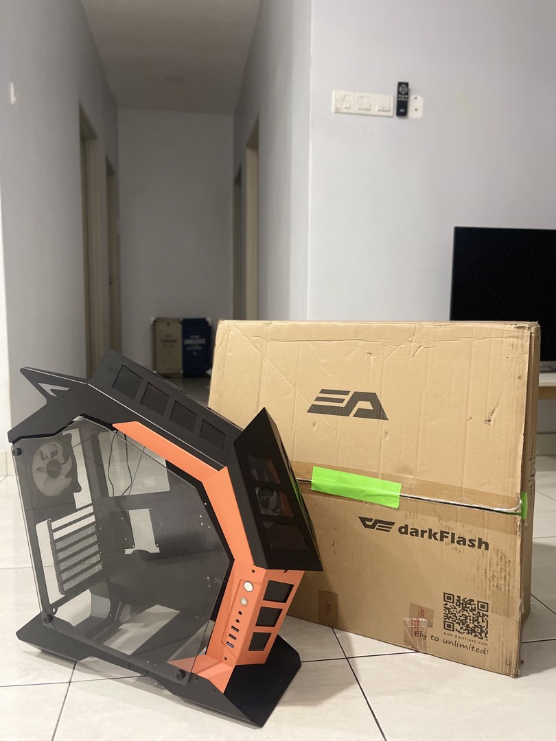 Darkflash Knight-K1 Orange PC Case, Computers & Tech, Parts ...