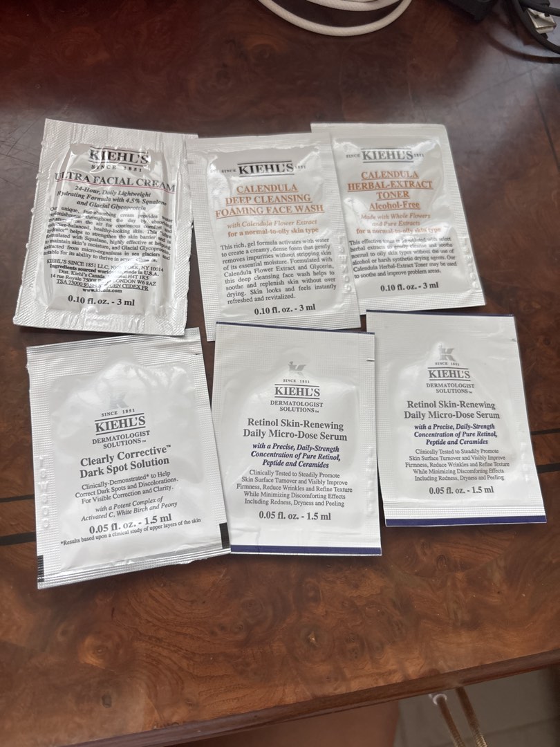 Kiehl's Skincare Sample Set, Beauty & Personal Care, Face, Face Care ...