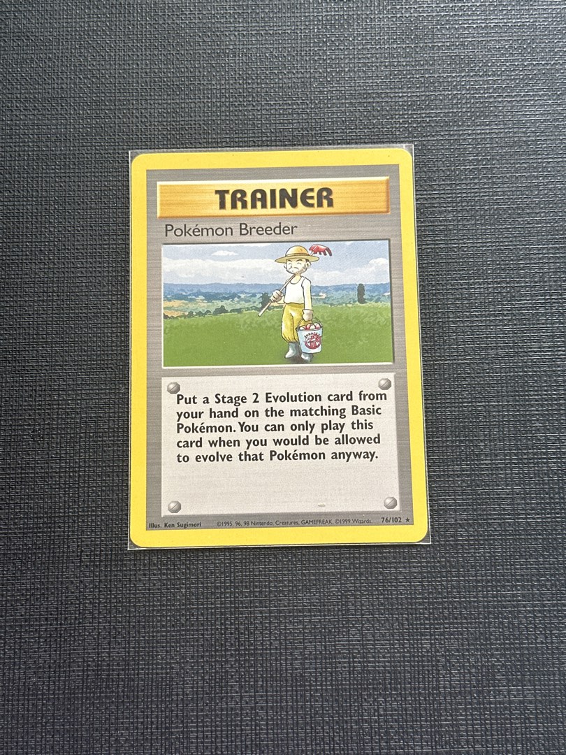 Pokemon Breeder Trainer Card vintage, Hobbies & Toys, Toys & Games on ...