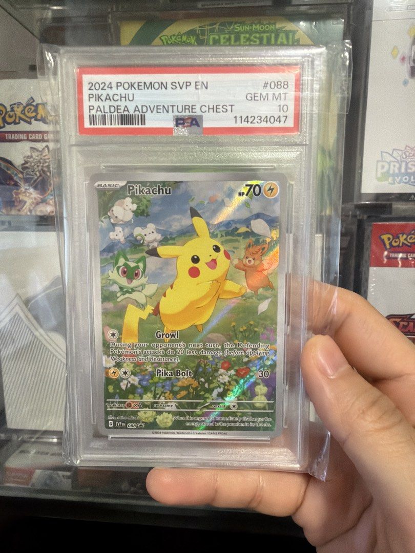 [ENGLISH] Pokemon Pikachu Paldea Adventure Chest PSA 10 Gem Mint ...