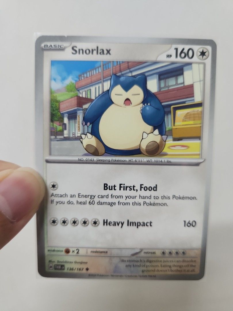 Pokemon TCG Snorlax 236/187, Hobbies & Toys, Toys & Games on Carousell