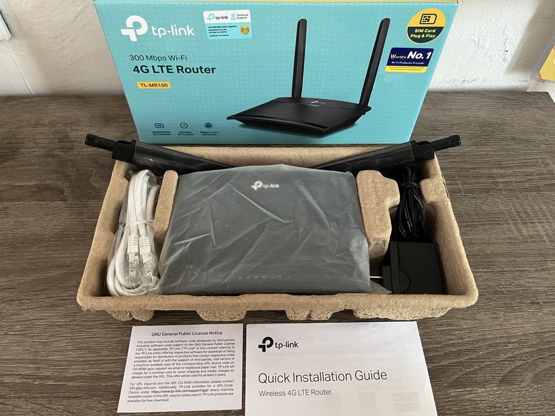 TP-Link TL-MR100 4G LTE Router, Computers & Tech, Parts & Accessories ...