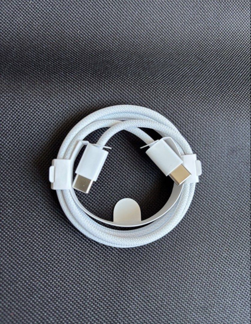 White USB-C Cable, Mobile Phones & Gadgets, Mobile & Gadget Accessories ...