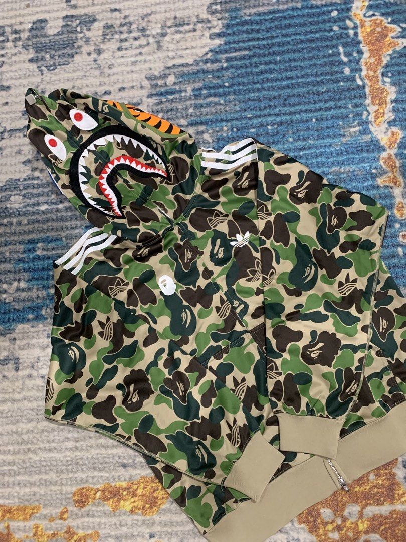 ADIDAS X BAPE SHARK HOODIES, Men's Fashion, Coats, Jackets and ...
