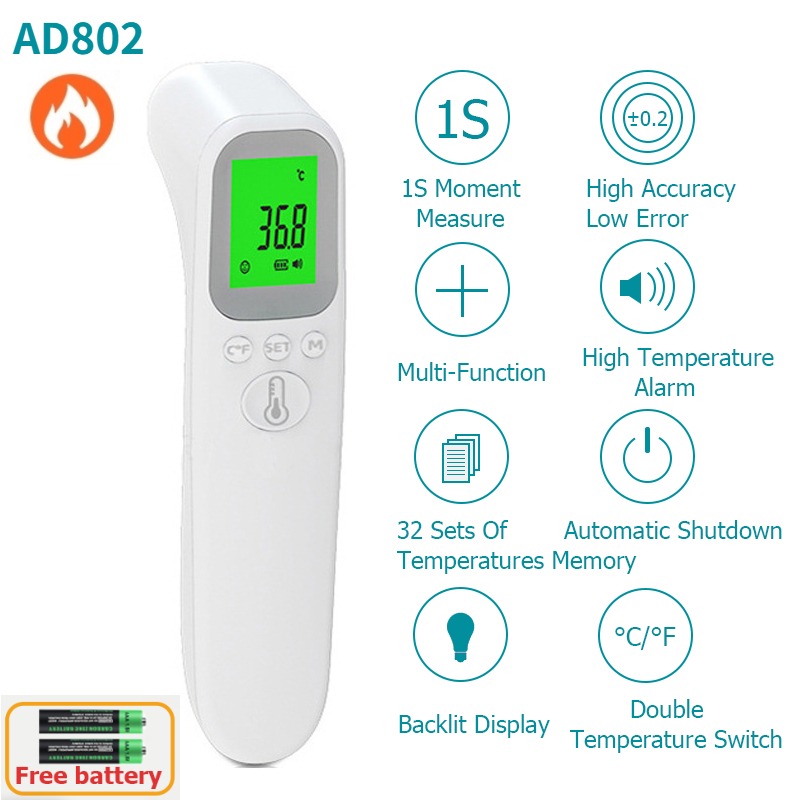 Free Battery Non-contact Medical Thermometer Hospital Grade Digital ...