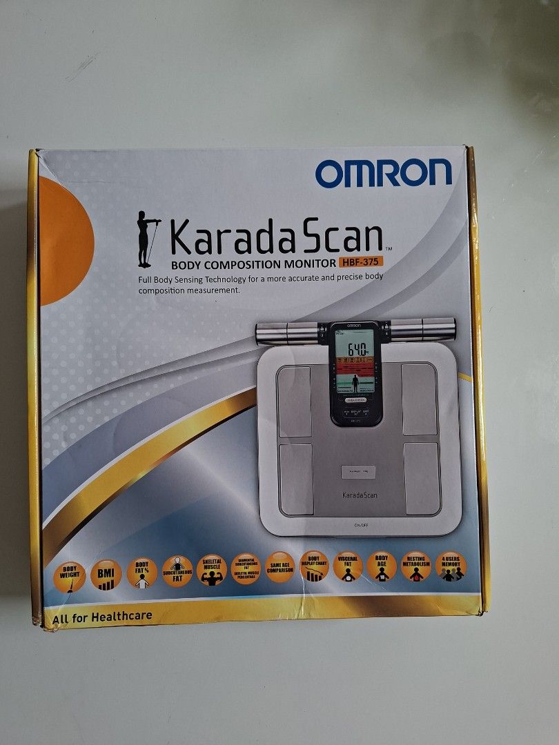 Omron Karada Scan HBF-375 Body Composition Monitor, Health & Nutrition ...