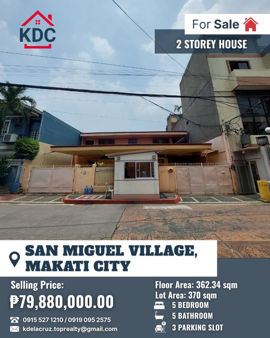 NOW FOR SALE! 2 Storey House at San Miguel Village, Makati City ...
