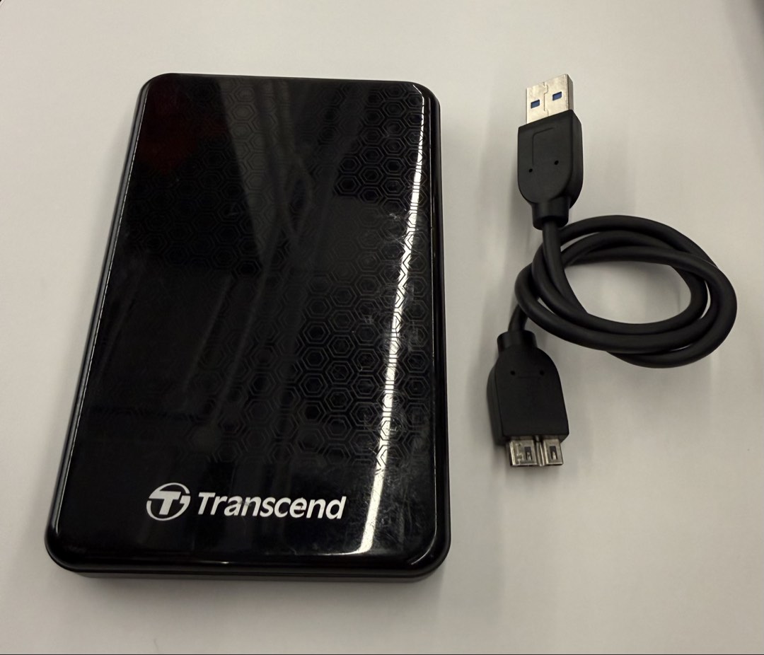 Original Transcend 1TB StoreJet 25A3 USB 3.1 Hard Drive Black ...