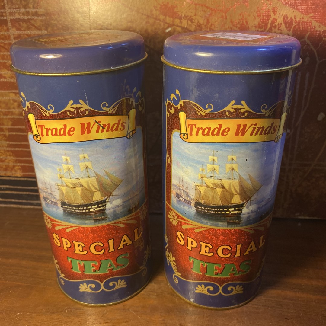 Vintage Tin Canister with Ship Design, Hobbies & Toys, Memorabilia ...