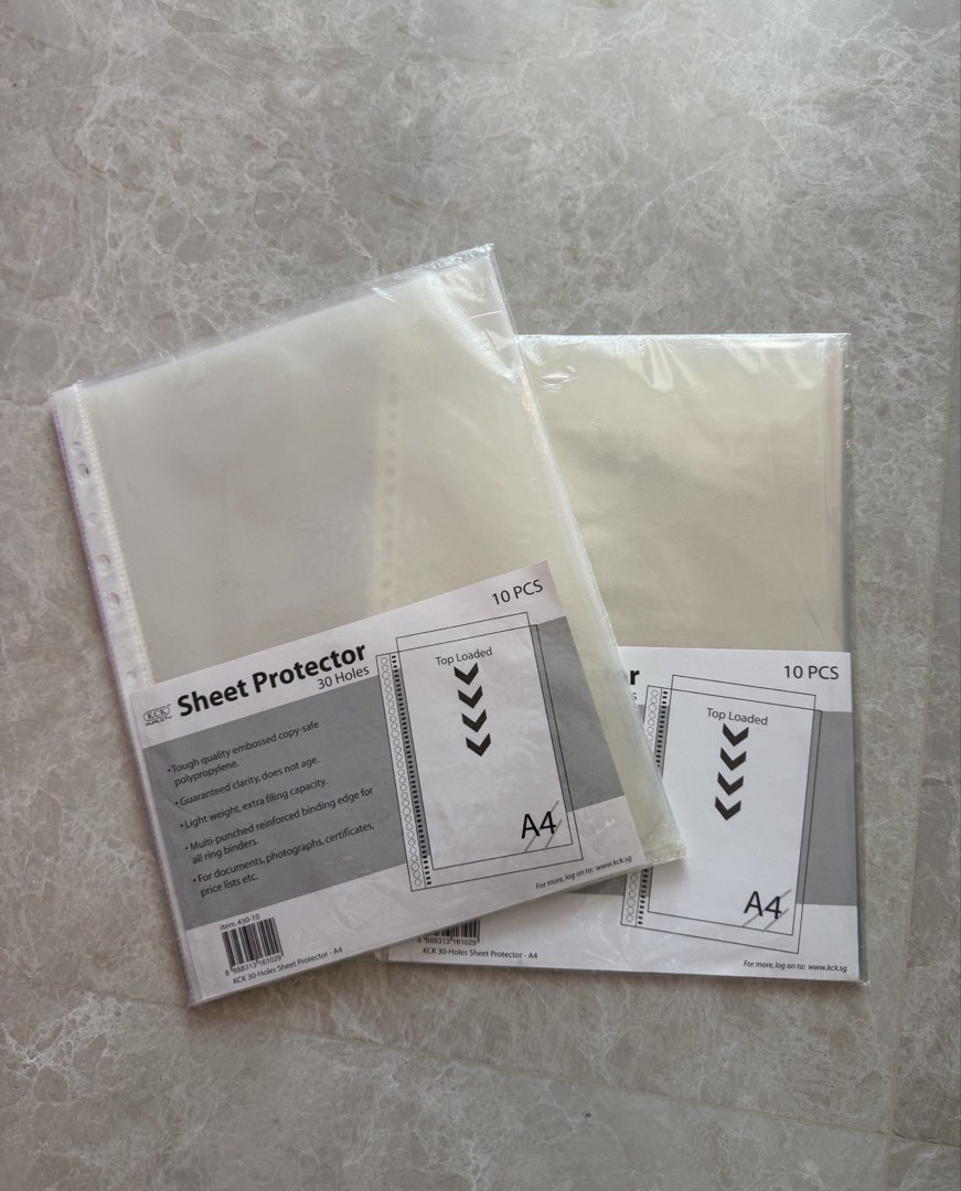 A4 Sheet Protectors - 30 Holes (2-packs of 10 sheets), Hobbies & Toys ...