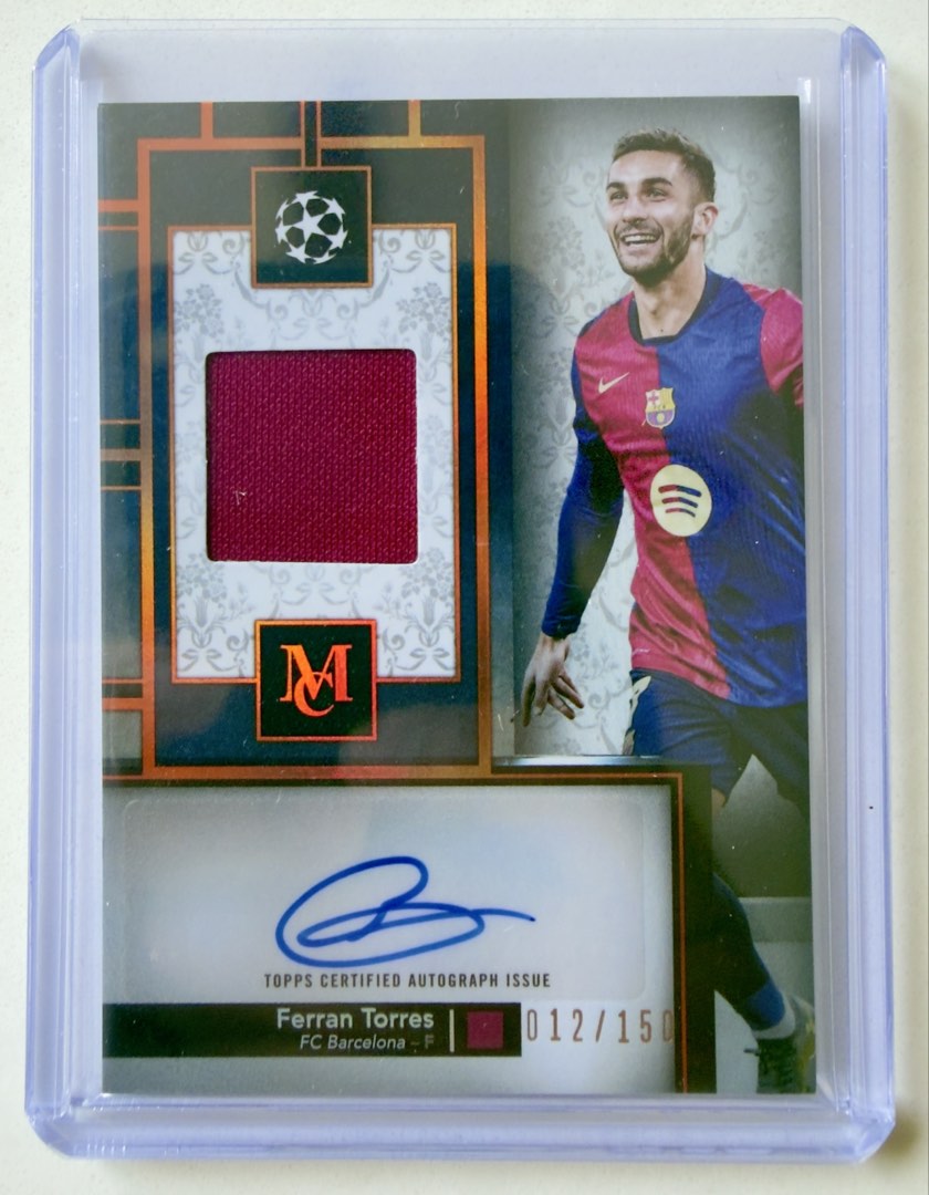 Ferran Torres / FC Barcelona Autograph Relic Card - Topps Museum ...