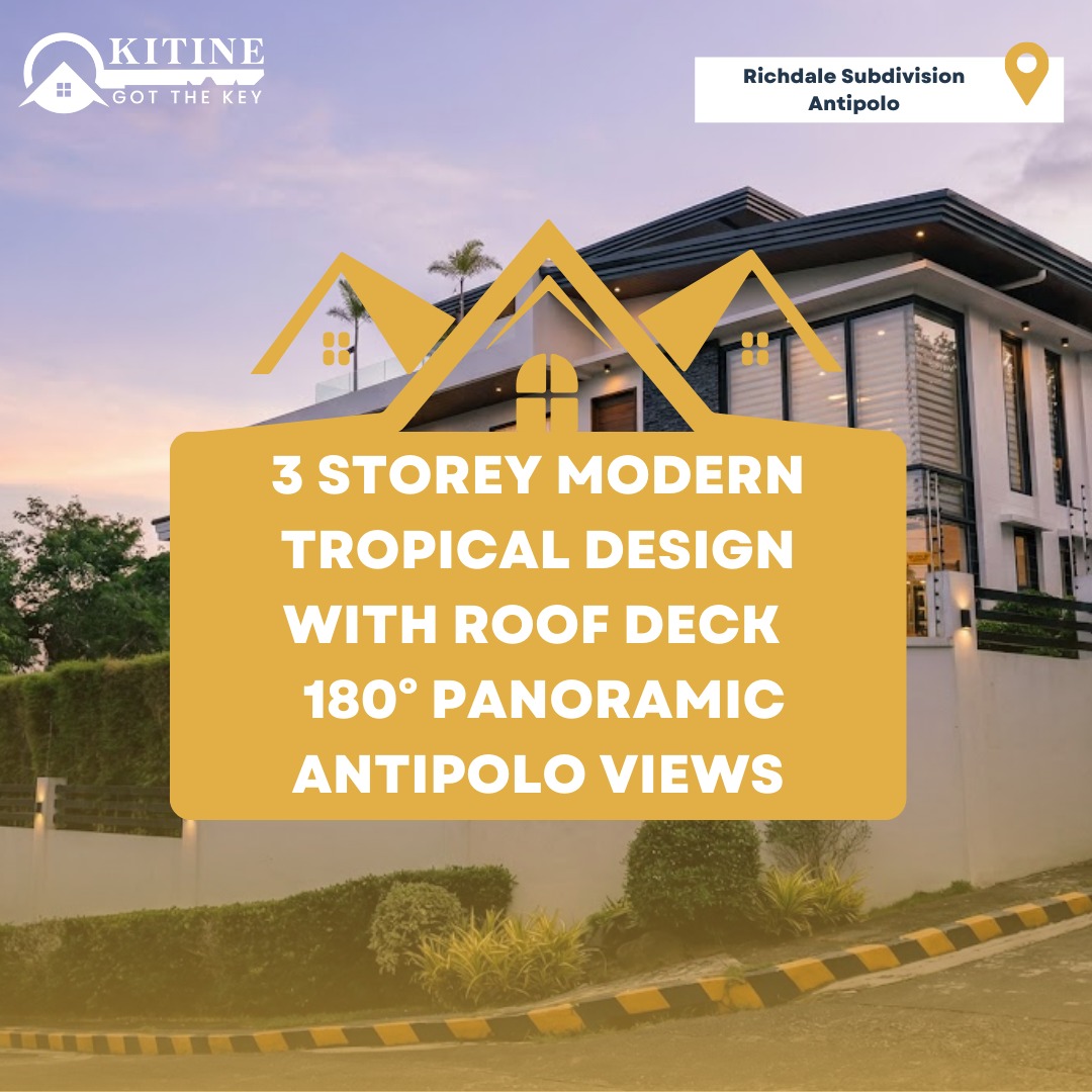 For Sale 3 Storey Modern Tropical Design with Roof Deck - 180 ...
