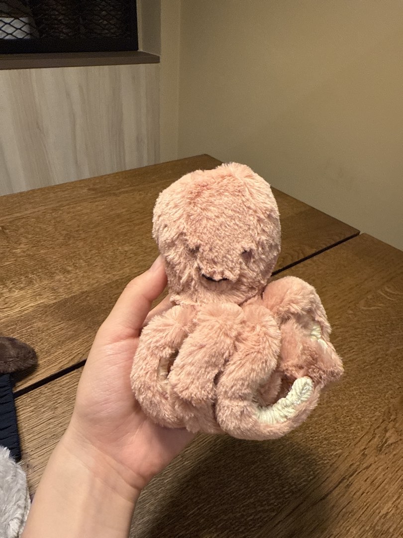 Jellycat Pink Octopus Stuffed Toy, Hobbies & Toys, Toys & Games on ...