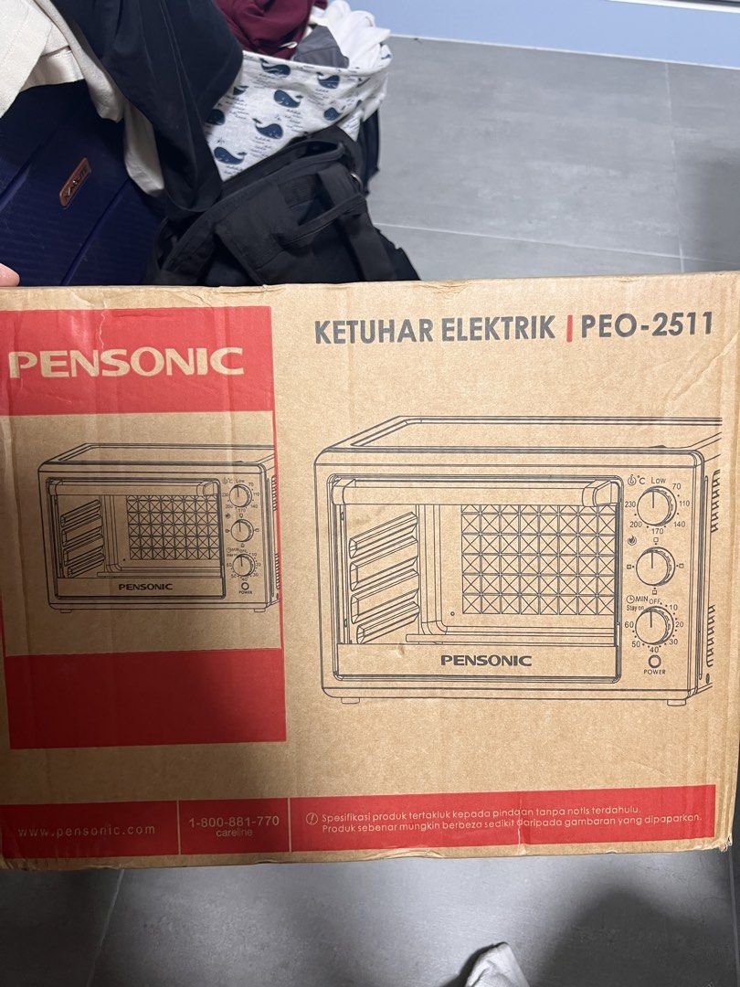 25 Liters Pensonic Electric Oven PEO-2511, TV & Home Appliances ...