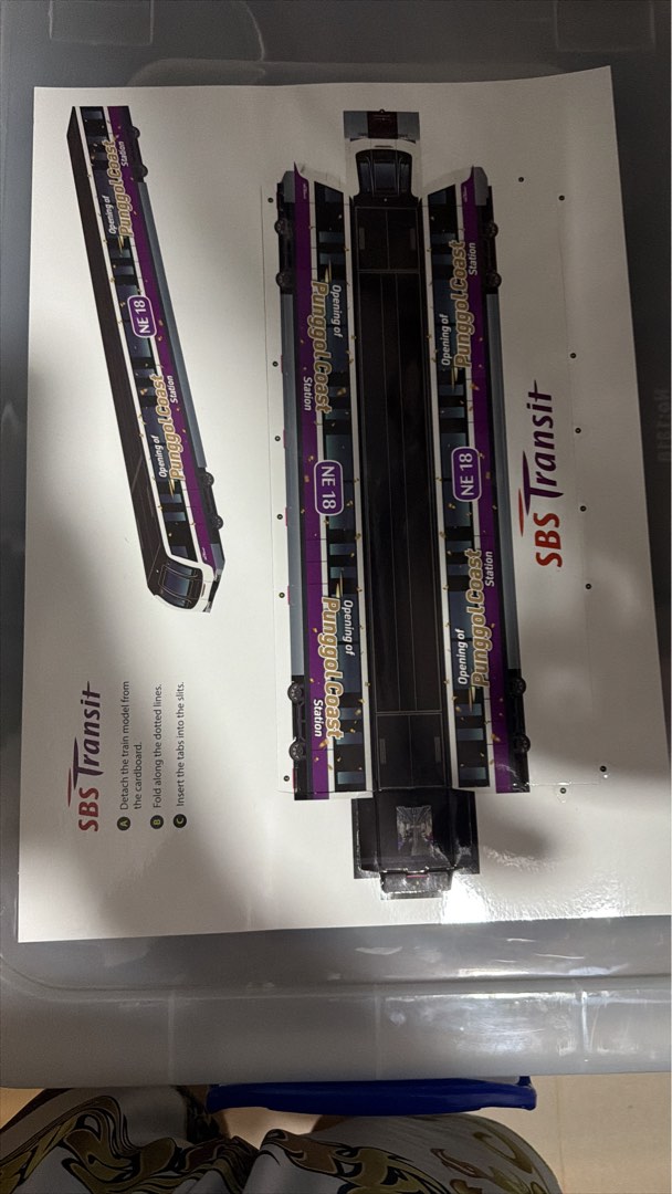 SBS Transit Paper Train Model, Hobbies & Toys, Memorabilia ...