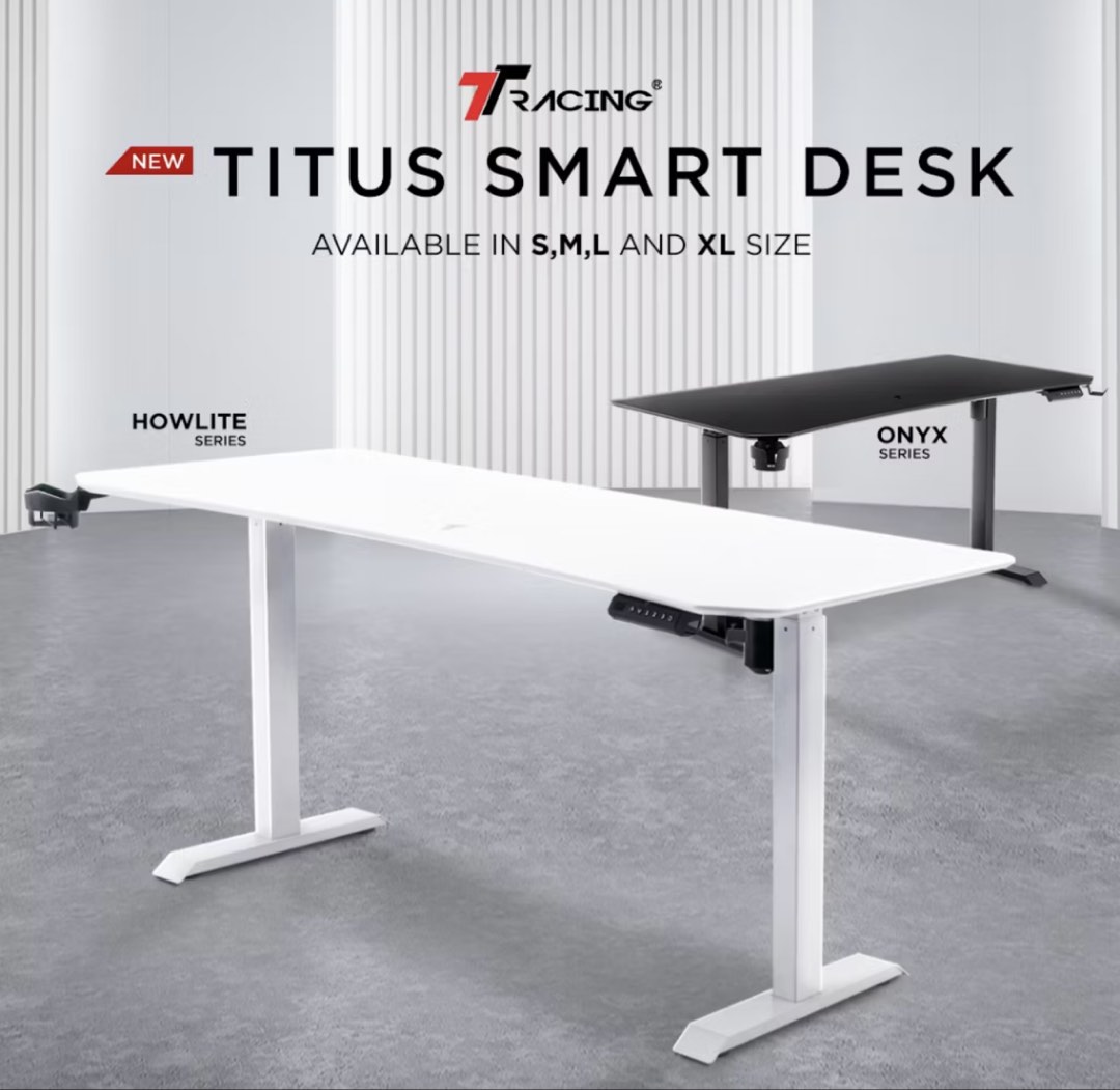 TTRacing Titus Smart Desk Ergonomic Standing Desk Electric Height ...