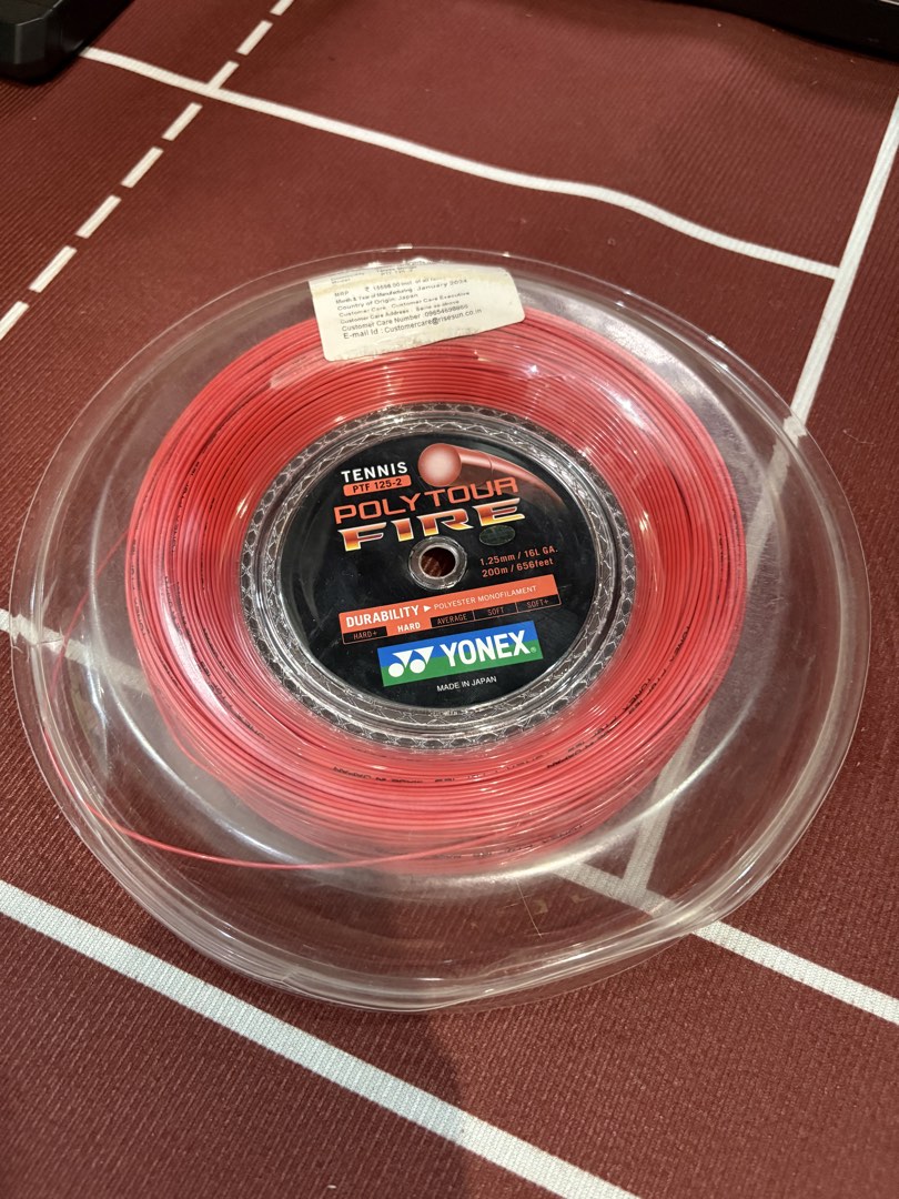 Yonex Poly Tour Fire Tennis Stringing / Restring, Sports Equipment ...