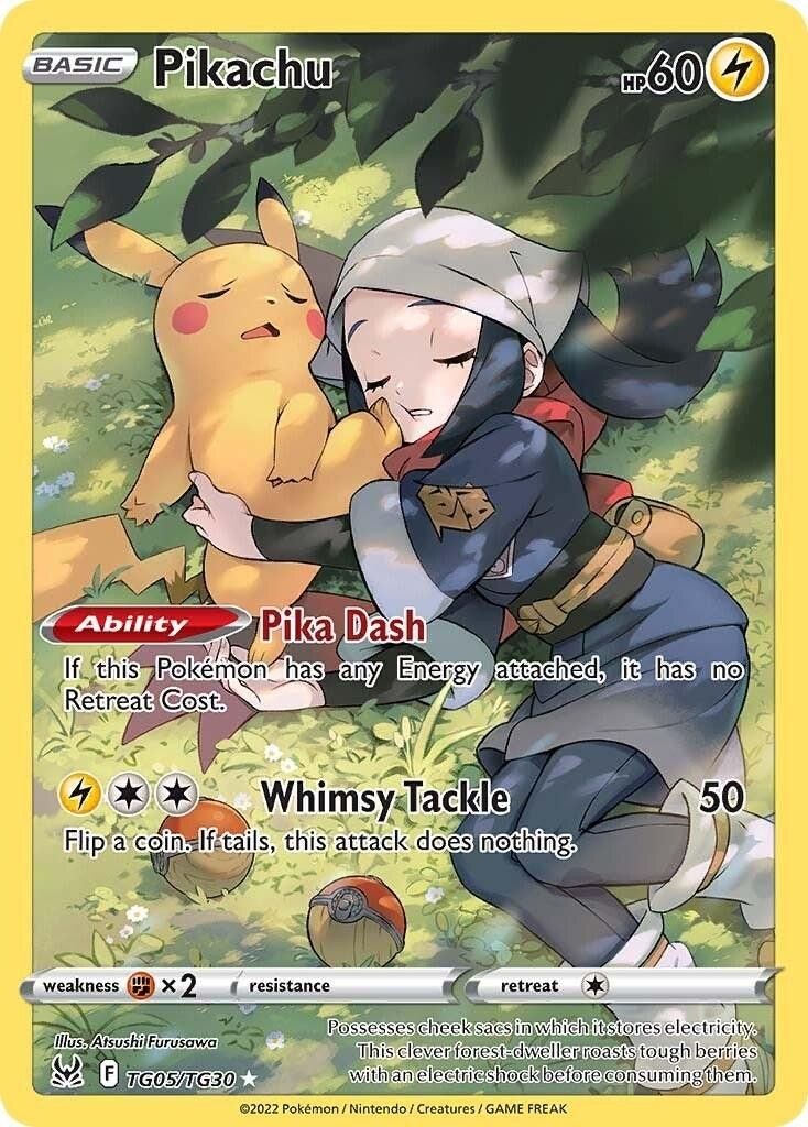 2022 Pokemon Full Art Pikachu Lost Origin Trainer Gallery SWSH TG05 ...