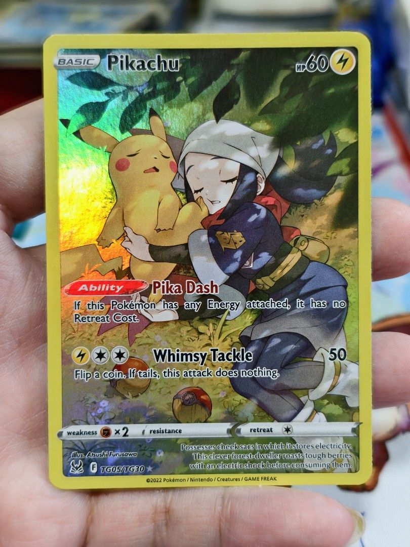 2022 Pokemon Full Art Pikachu Lost Origin Trainer Gallery SWSH TG05 ...