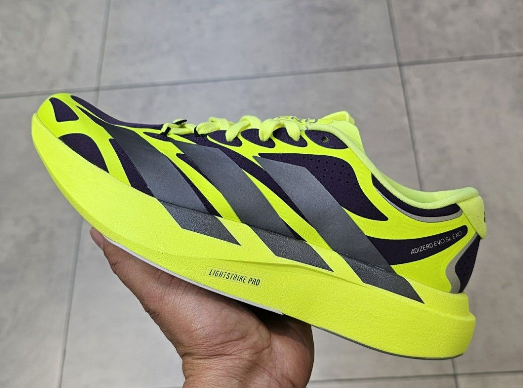 Adidas Adizero Evo SL 2.0 VOLT Running Shoes, Men's Fashion, Footwear ...
