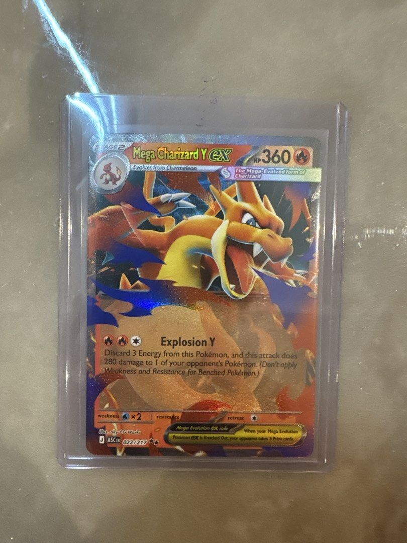 Ascended Heroes - Mega Charizard Y EX Card, Hobbies & Toys, Toys ...