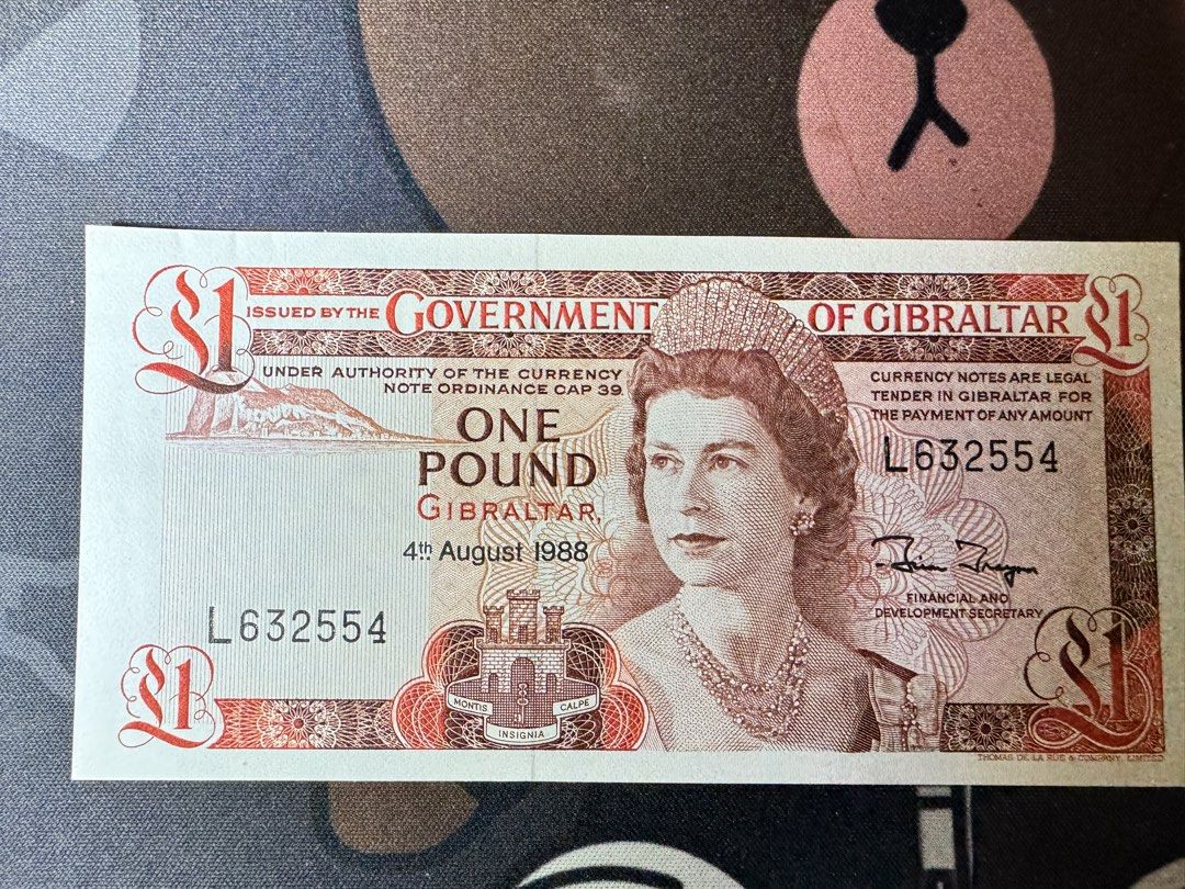 Gibraltar 1 Pound Banknote - 1988, Hobbies & Toys, Memorabilia ...
