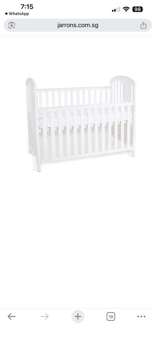 Happy Cot - 4-in-1 Convertible Baby Cot, Babies & Kids, Baby Nursery ...