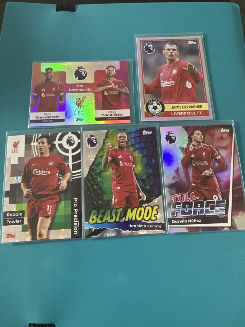 Liverpool FC Topps Trading Cards - Various Players, Hobbies & Toys ...