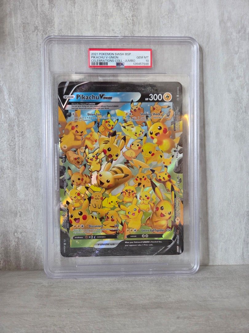 [PSA 10] Pikachu V-Union JUMBO Celebrations Collection Promo - Pokemon ...