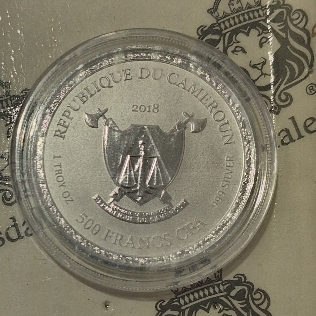 2018 Cameroon 1 Troy Oz Silver Coin, Hobbies & Toys, Memorabilia ...