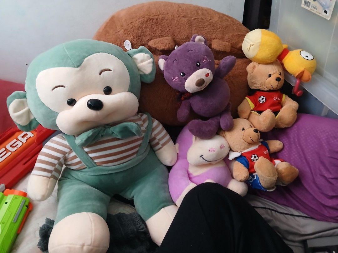 Assorted Plush Toys - Monkey, Bears, and More!, Hobbies & Toys, Toys ...
