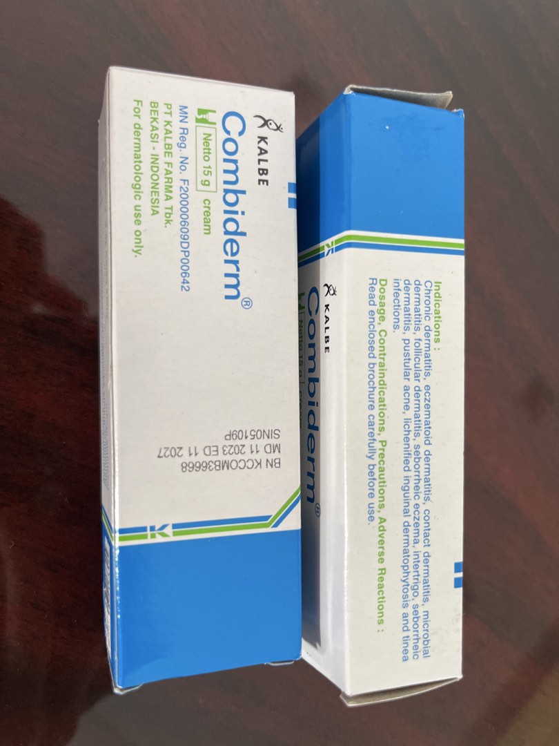 Combiderm Cream 15g for Eczema, Health & Nutrition, Medical Supplies ...