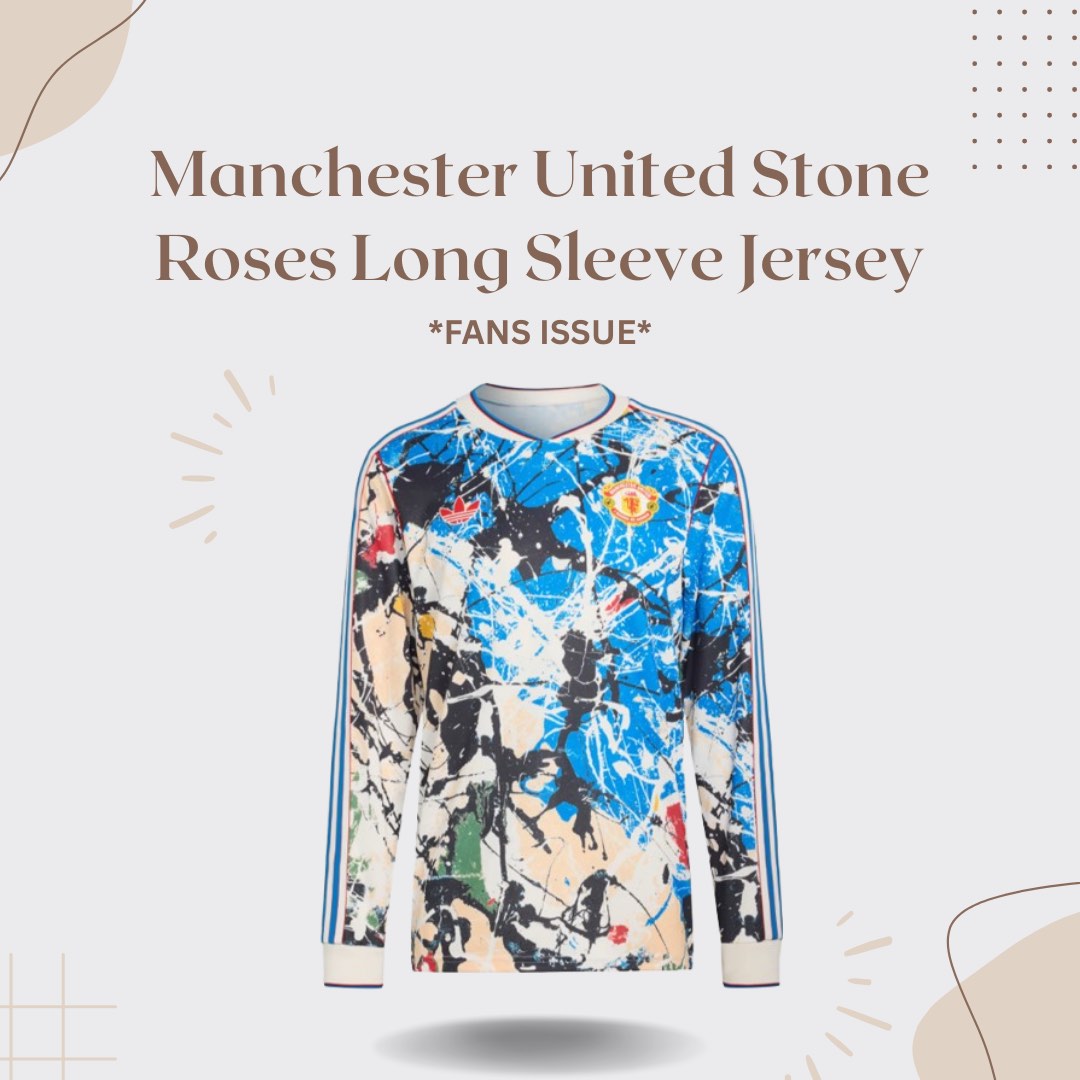 Manchester United Stone Roses Long Sleeve Football Jersey Baju Jersi ...