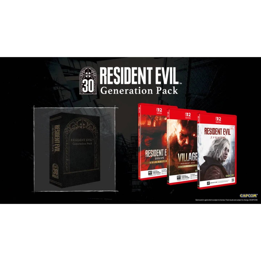 Nintendo Switch 2 Resident Evil Generation Pack (Asia) Game Key-card ...