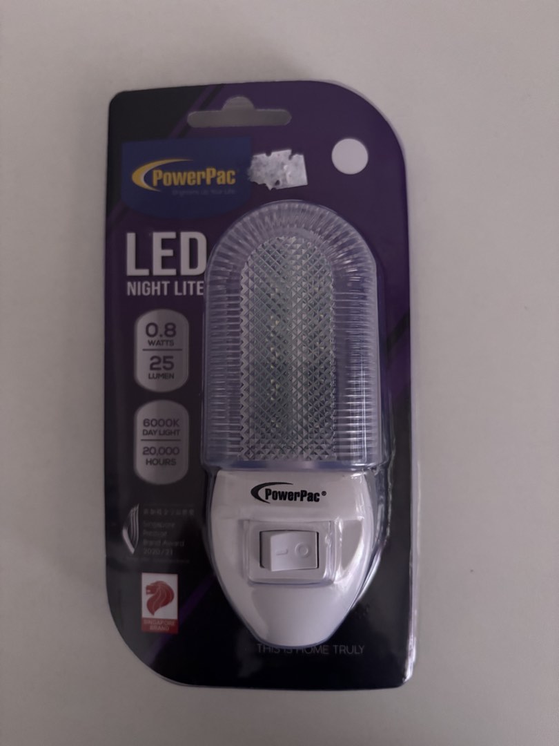 PowerPac LED Night Light, Furniture & Home Living, Lighting & Fans ...
