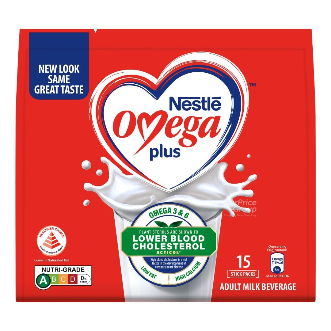 Set of 2 Nestle Omega Plus Adult Milk Powder Sachets, Health ...