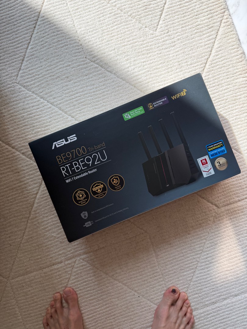 ASUS RT-BE92U Tri-band WiFi 7 Extender Router, Computers & Tech, Parts ...
