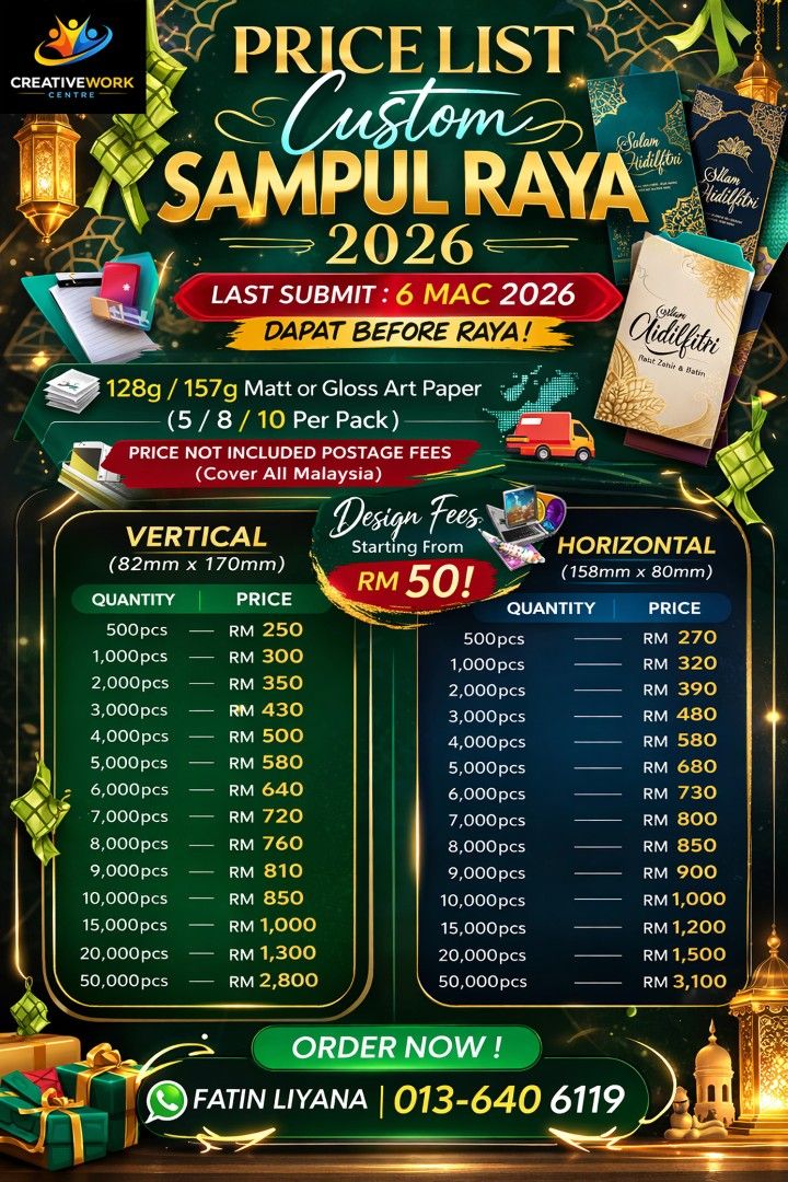 Custom Sampul Raya 2026, Hobbies & Toys, Stationery & Craft, Art ...