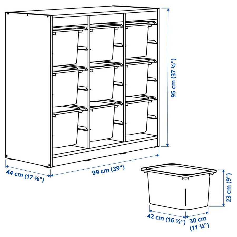 IKEA Trofast Storage Unit with Bins, Furniture & Home Living, Furniture ...