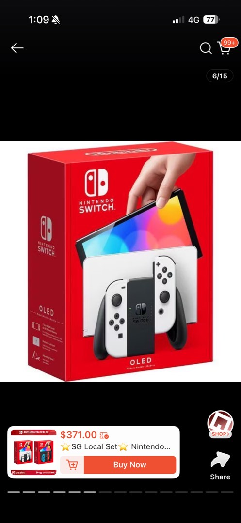 Nintendo Switch OLED SG Local Set WHITE, Video Gaming, Video Game ...