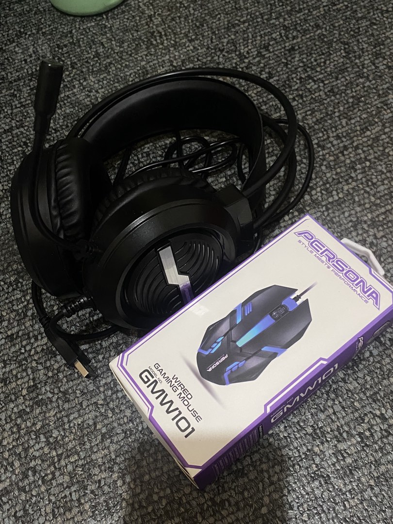 Persona RGB Wired Gaming Headphones and Mouse, Audio, Headphones ...
