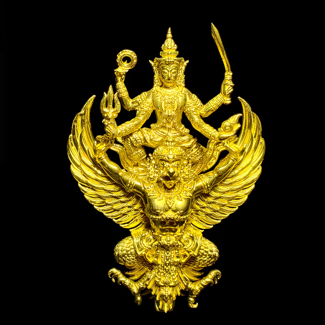 [$38] Phra Narai Song Krut Roop Lor/Phayakrut/Narai on Garuda, Gold ...
